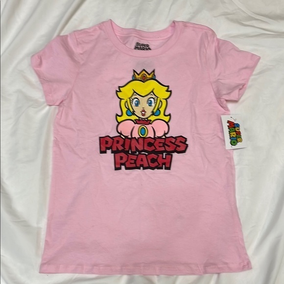 Nintendo | Shirts & Tops | Nintendo Princess Peach Pink Kids Tshirt ...